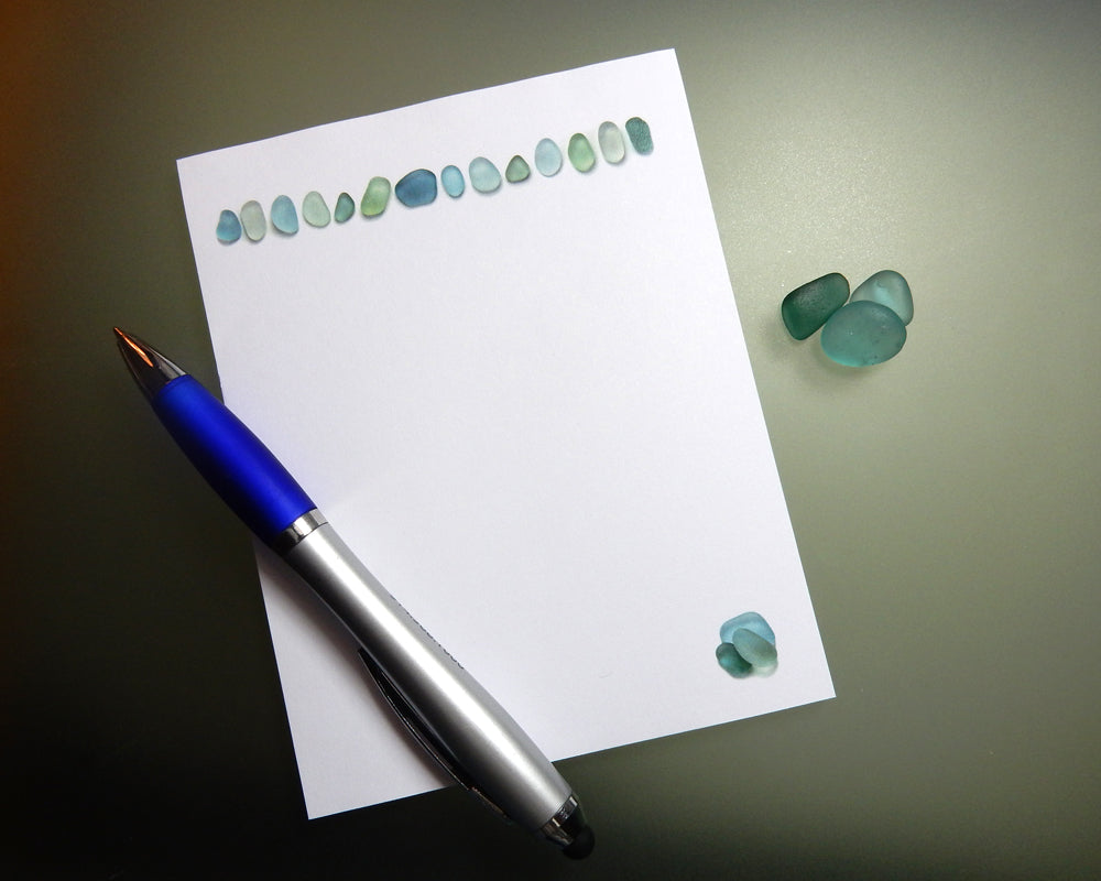 Aqua Sea Glass Note Pad – Beachcombing Magazine