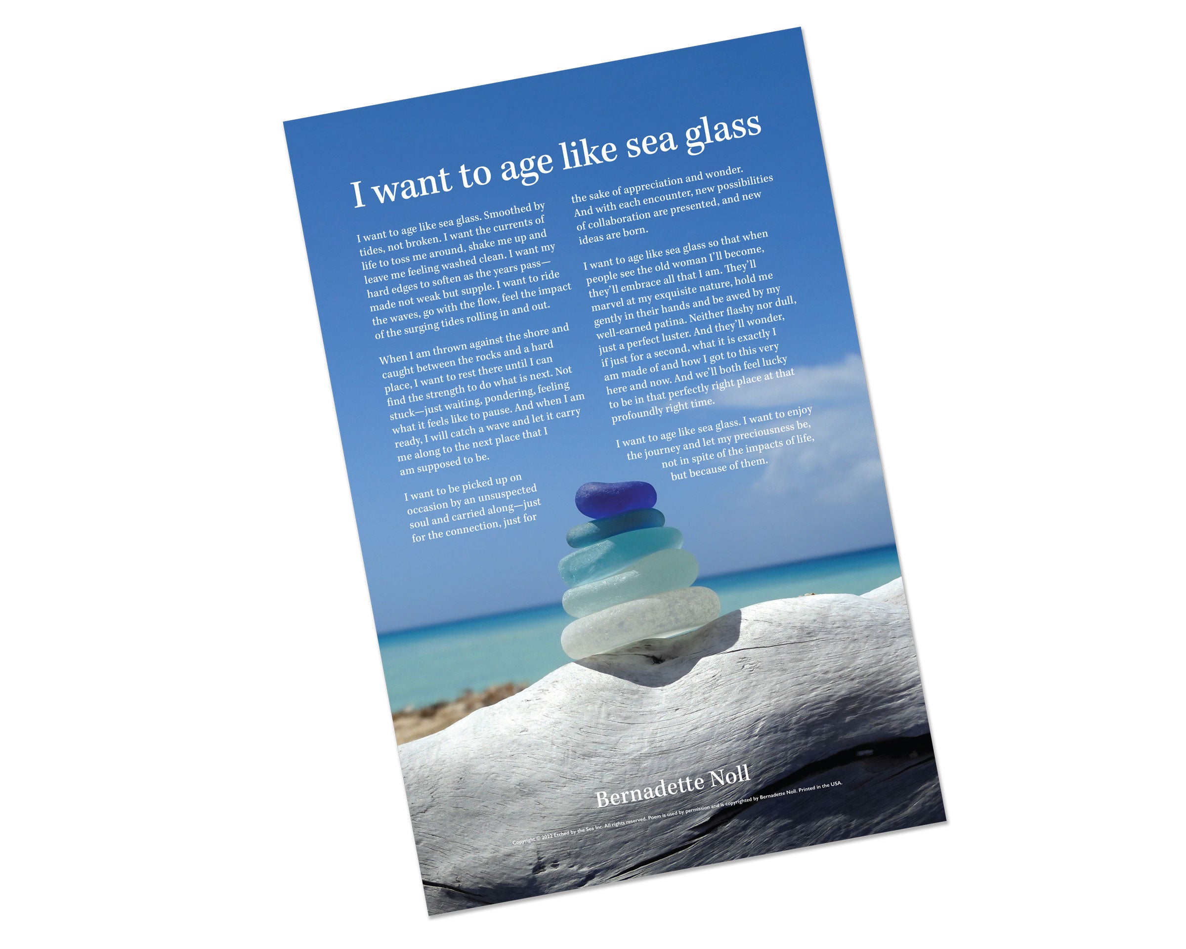 I Want To Age Like Sea Glass Poster – Beachcombing Magazine