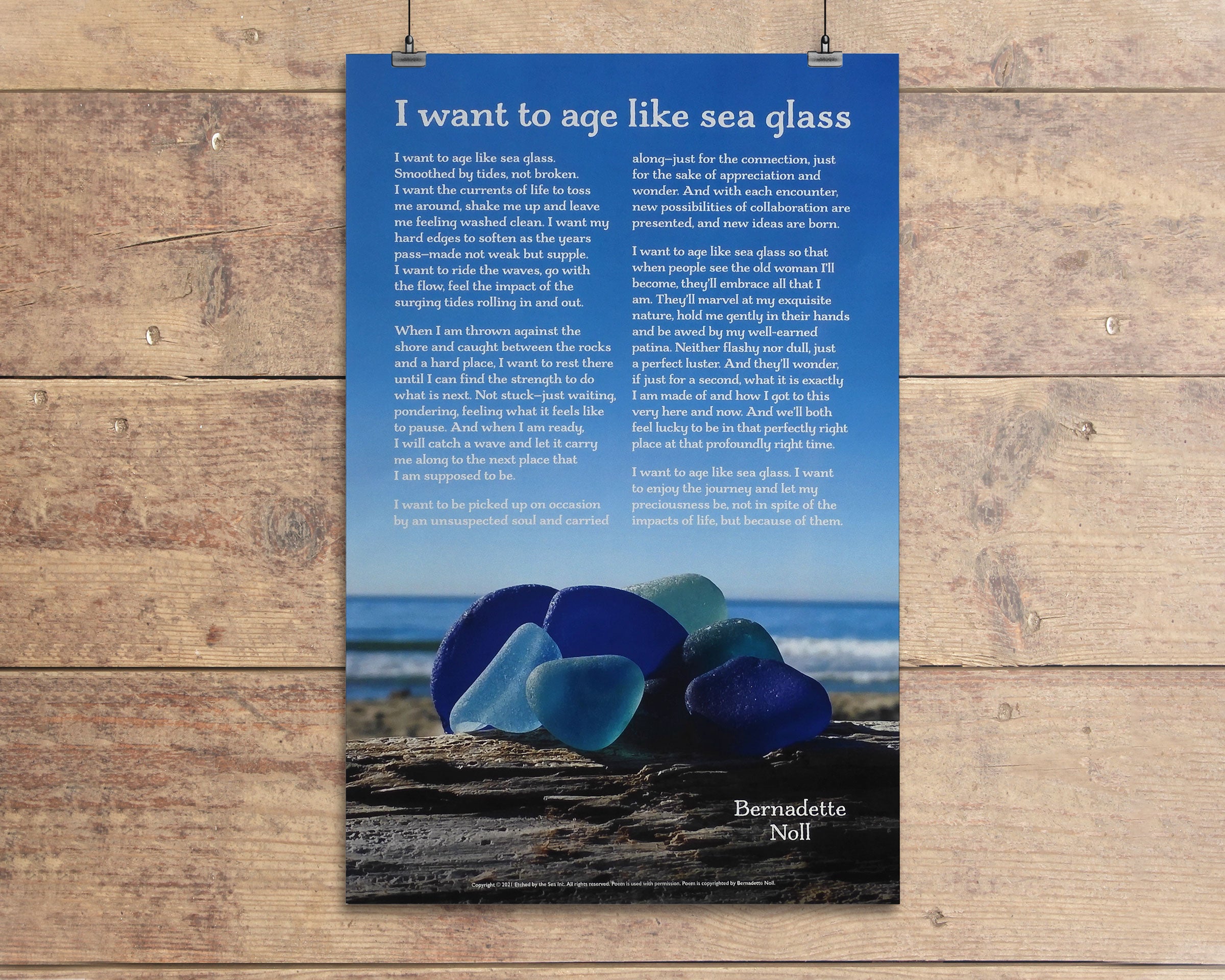 I Want To Age Like Sea Glass Poster – Beachcombing Magazine